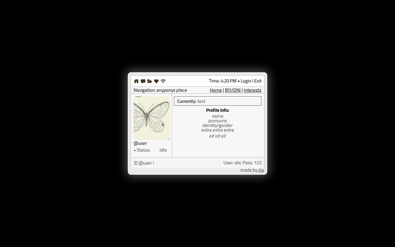 Web Browser/Site Template [2] (by DarkwoodSystem) - Templates - Carrd